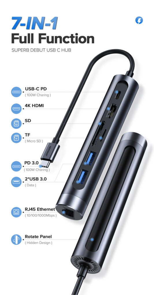 JOYROOM S-H111 7 in 1 Concealed Docking Station – Mister Mobile